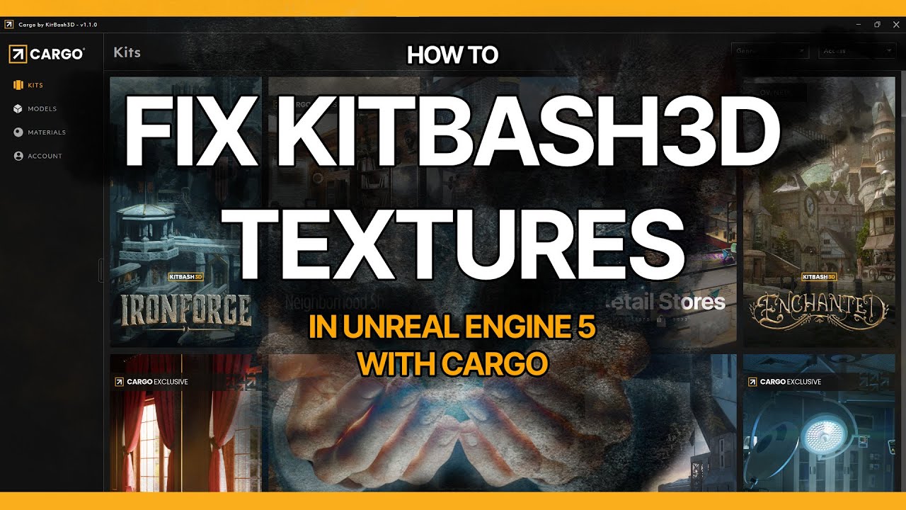 Fix Kitbash3D Textures using Unreal Engine 5 & Cargo - YouTube