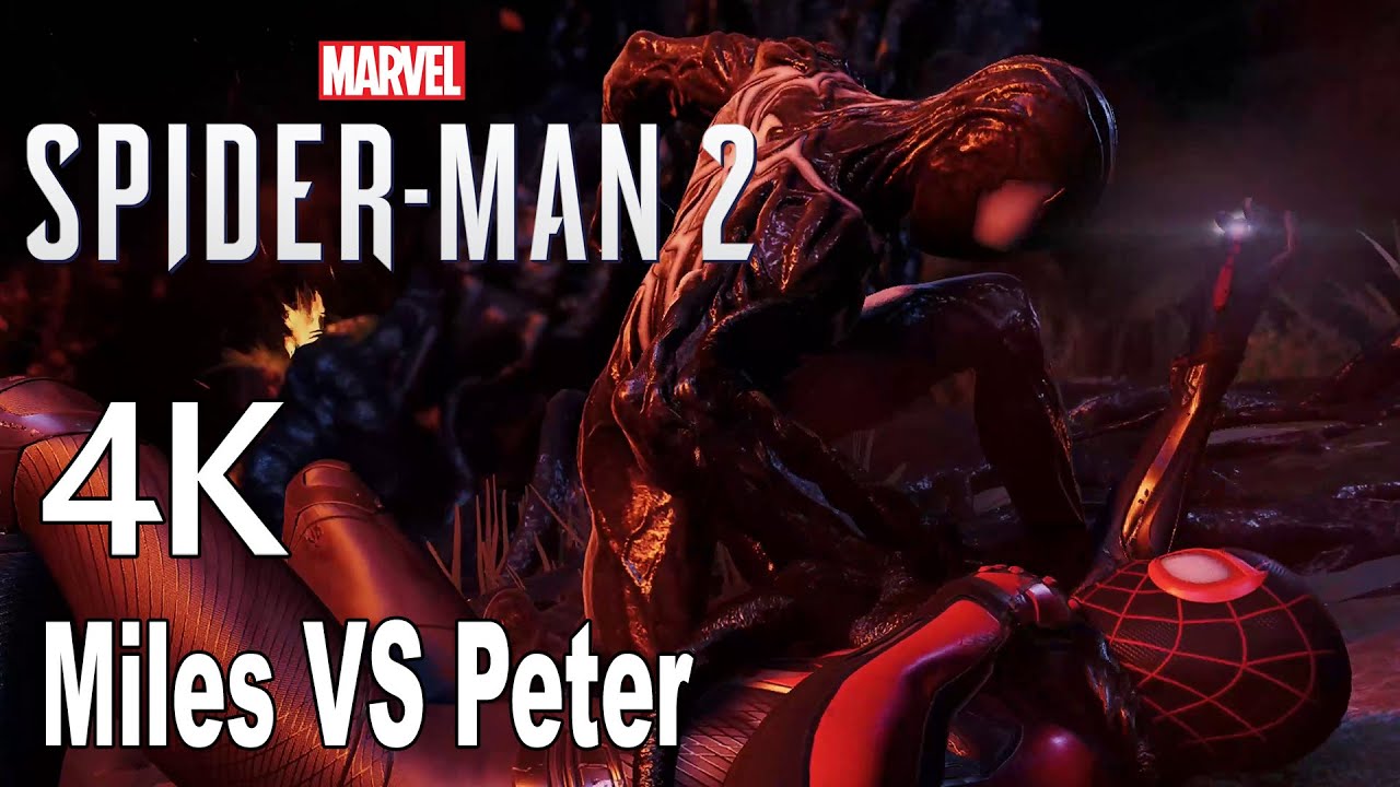 Miles VS Peter Fight Spider-Man 2 PS5 4K - YouTube