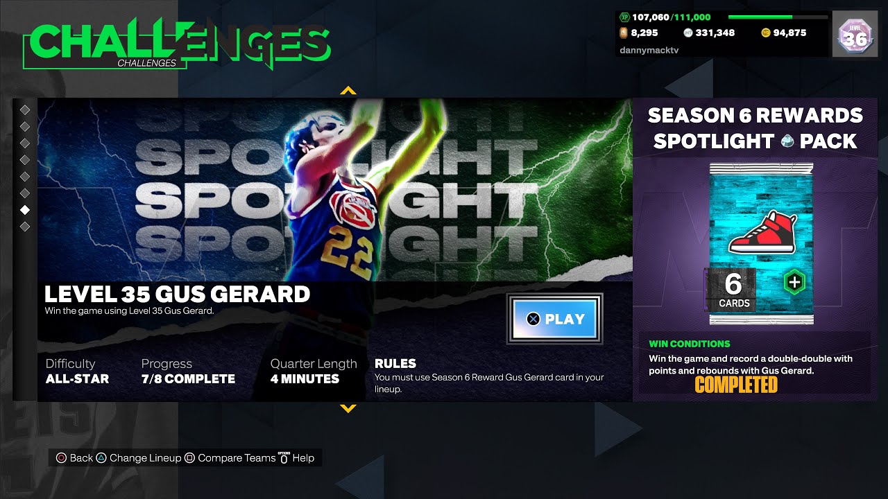 NBA 2K23 MyTEAM SPOTLIGHT Challenges - Season 6 SPOTLIGHT - LEVEL 35 ...