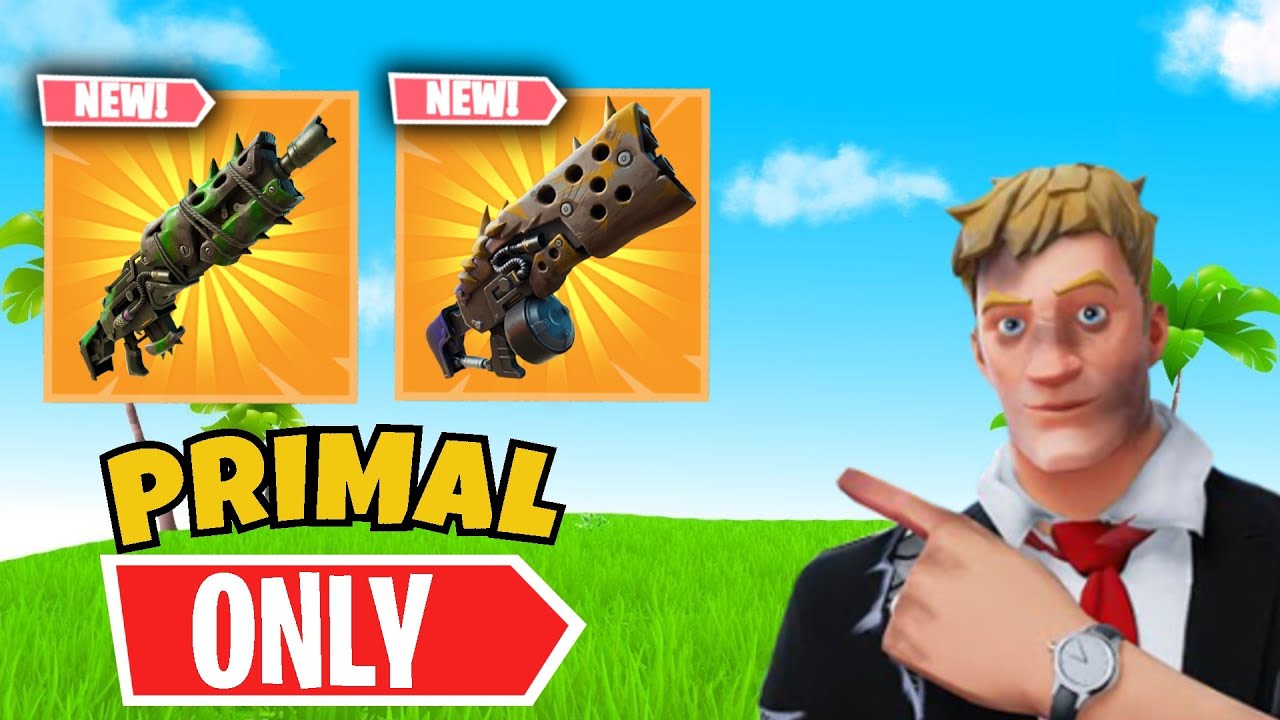 I used PRIMAL WEAPONS ONLY to win a game of Fortnite... - YouTube