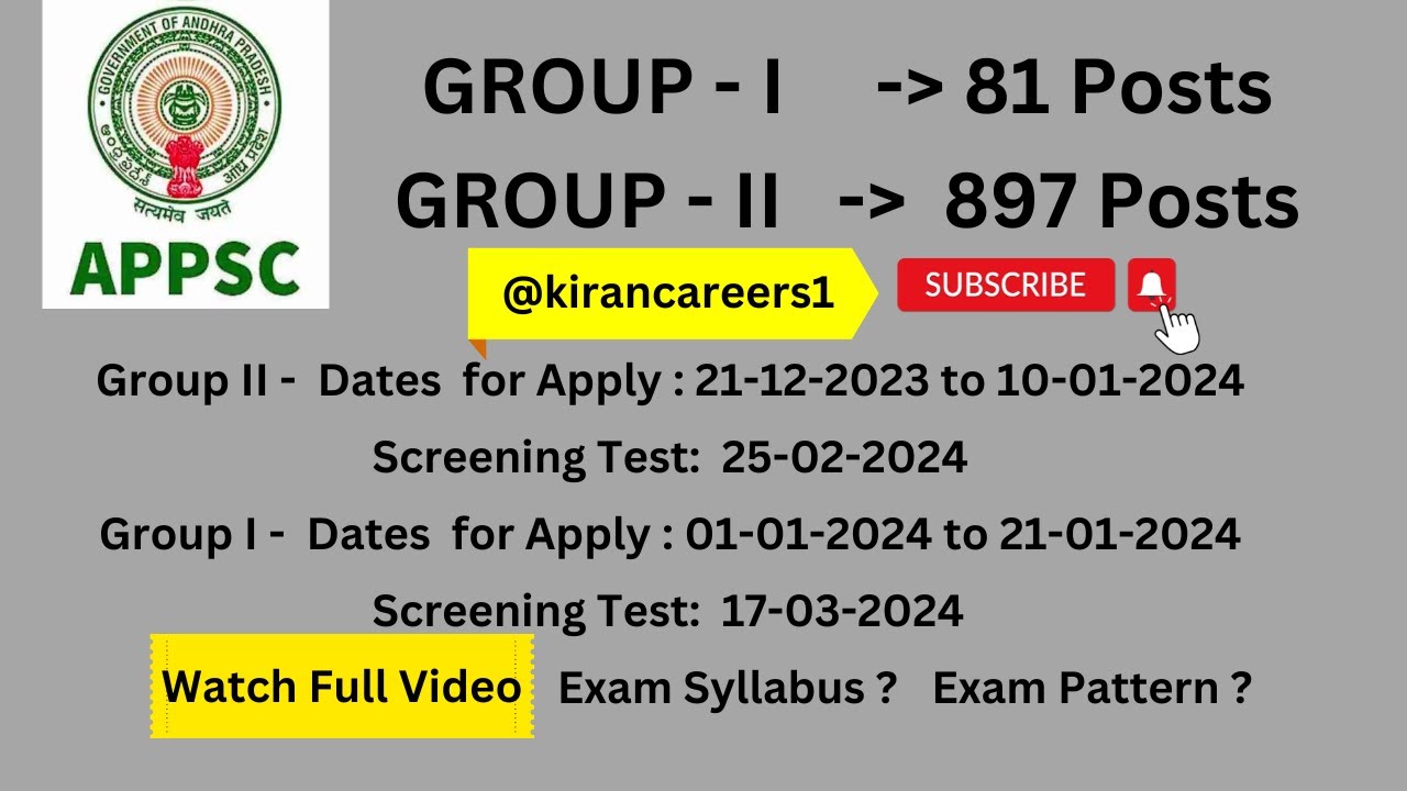appsc group 2 notification 2023 | appsc group1 notification 2023 ...