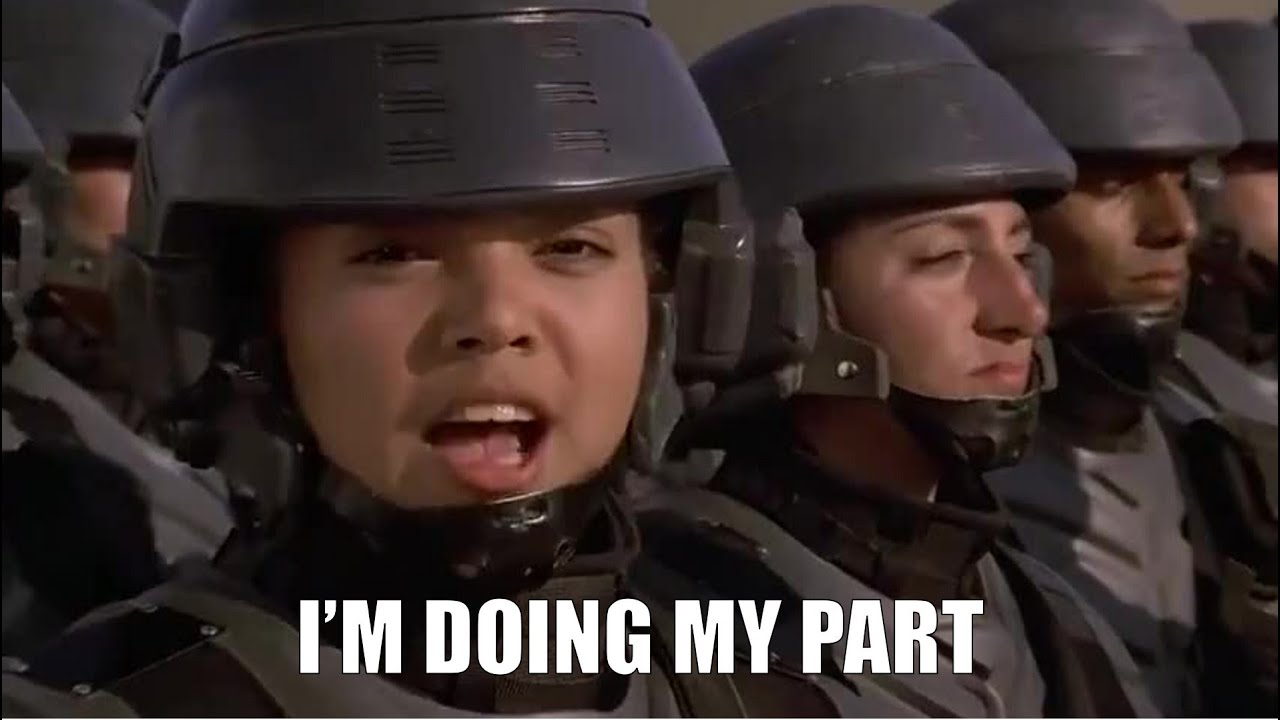 "I'm doing my part" Starship Troopers: Extermination - YouTube