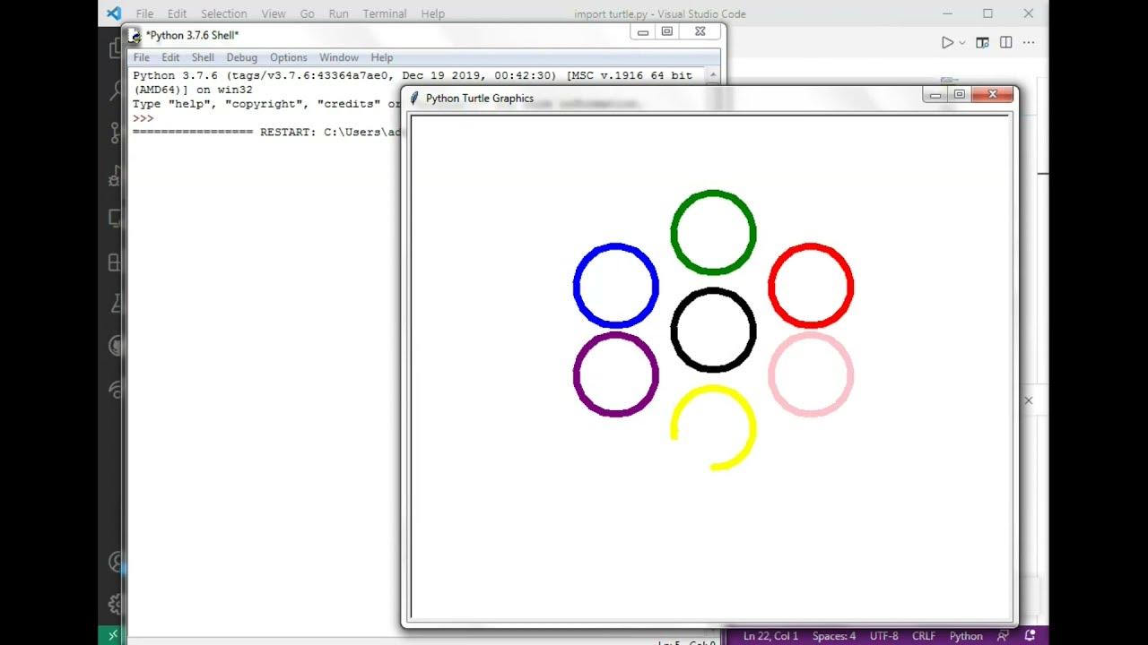 new design and pattern using turtle library in python - YouTube