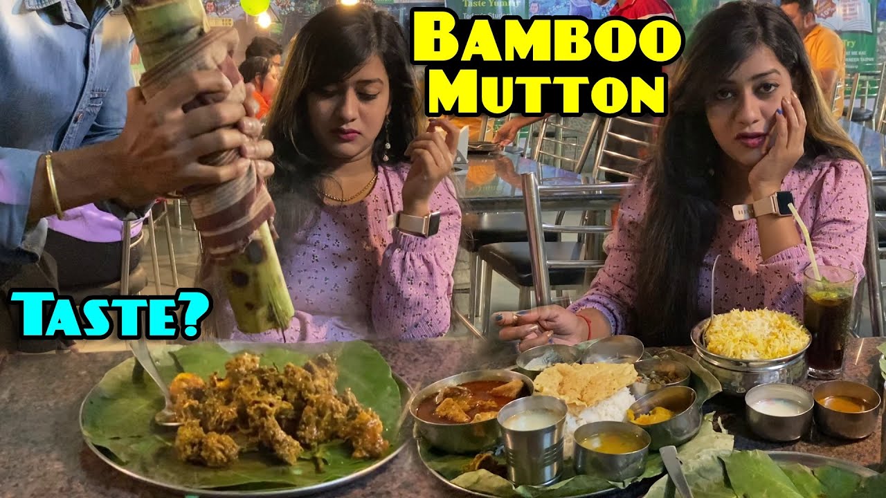 Bamboo Mutton in Bhubaneswar | Sala Patra Restaurant Chicken Thali ...