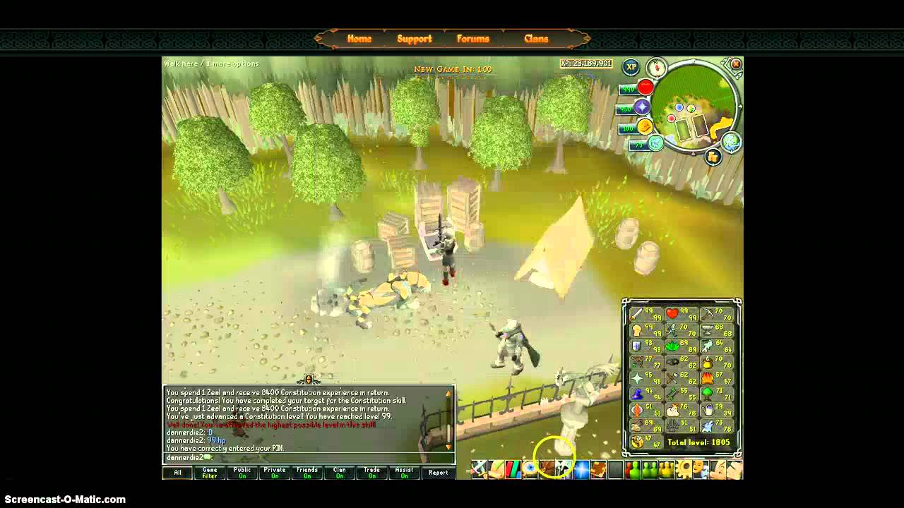 Runescape 99 hp and cape - YouTube