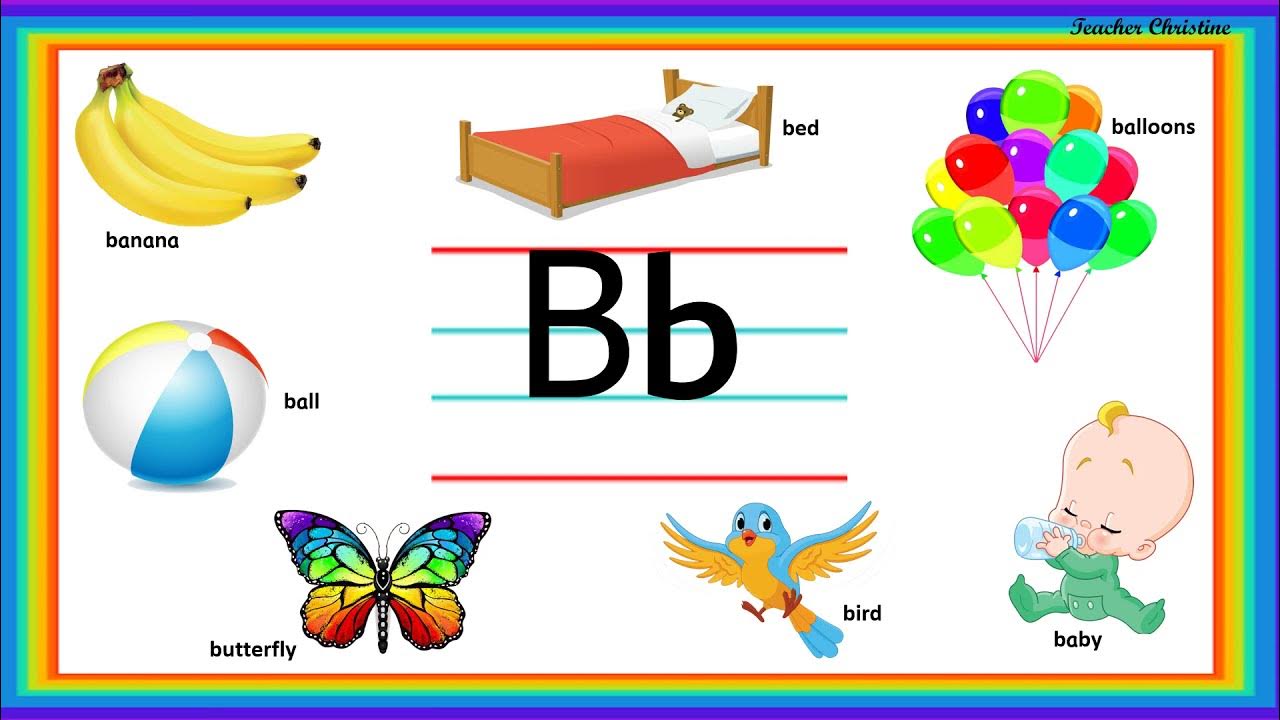 Learning Letter Bb Words | Vocabulary Words | Recognition | Phonics ...
