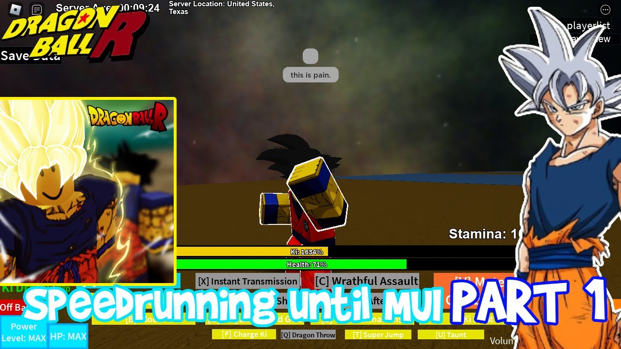 Speedrunning until MUI Part 1 Dragon ball R : Revamped ( Roblox ) | The ...