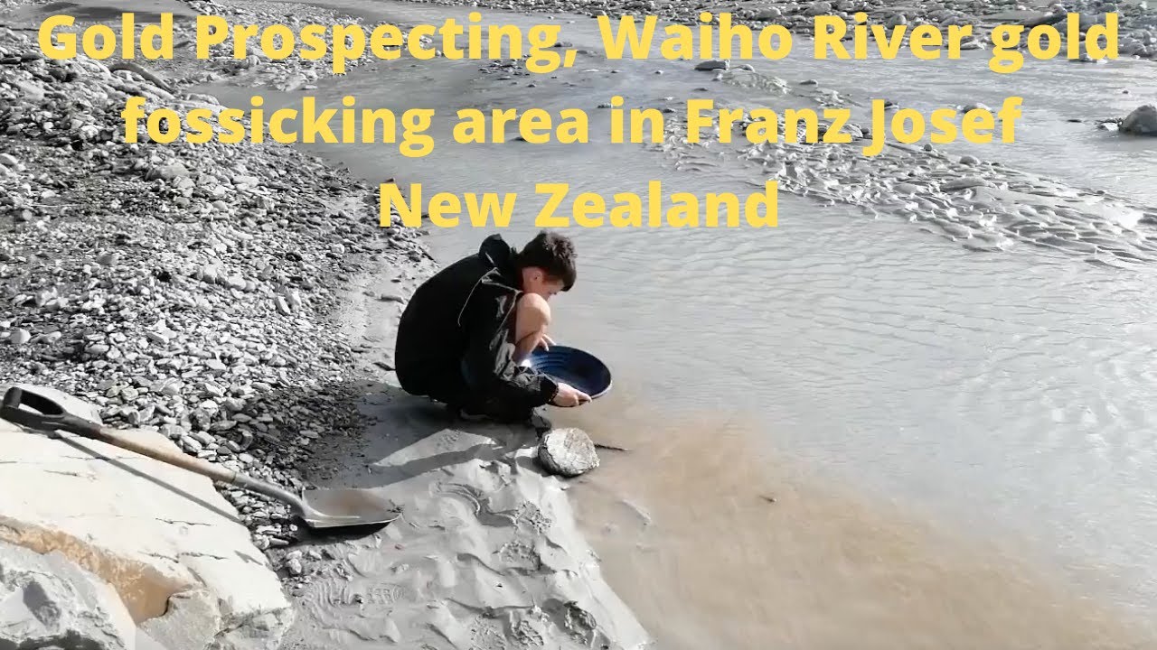 Gold prospecting at Waiho River, gold fossicking area on the West Coast ...