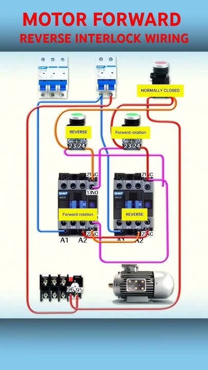 Motor forward reverse interlock #electrical #motor #electrican #tools #electric ...