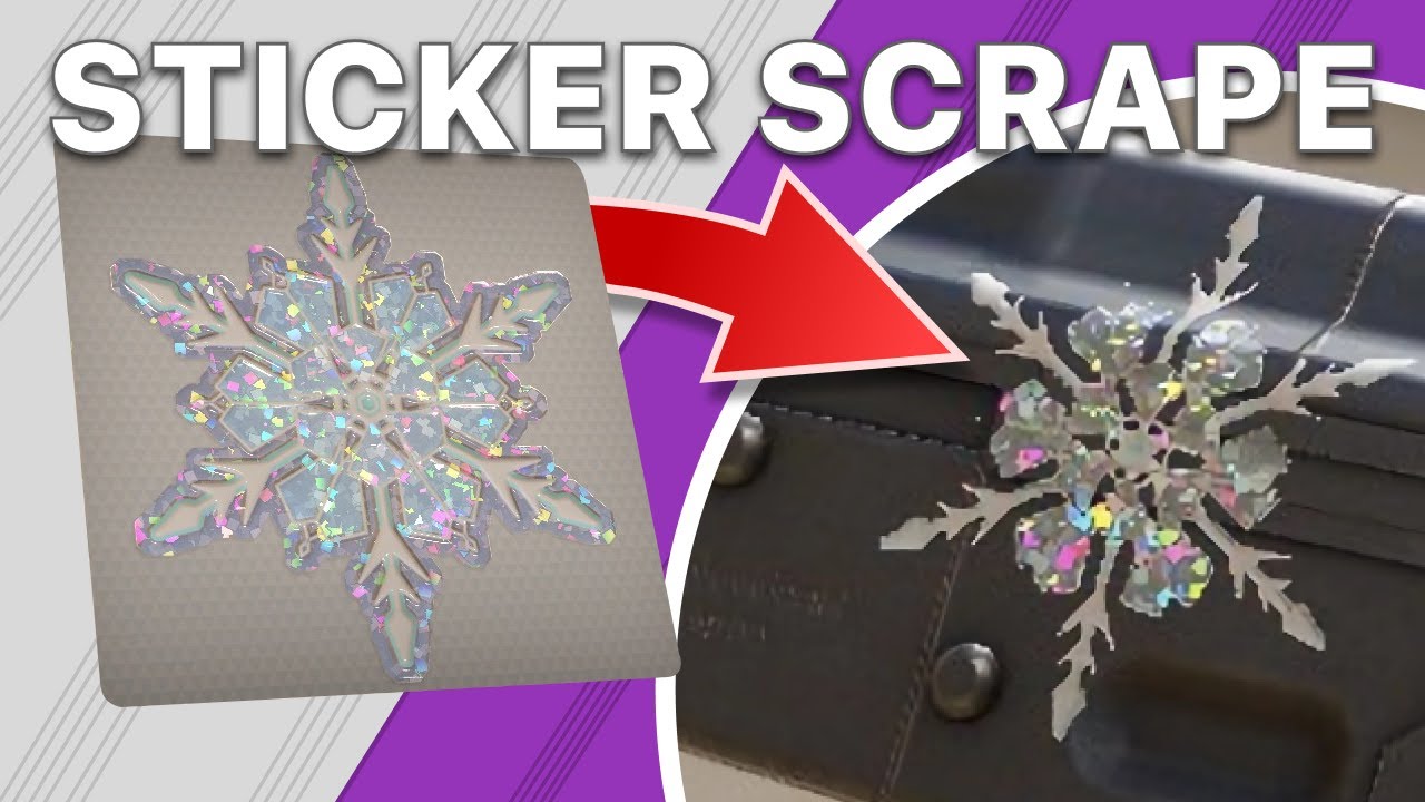 Snowfall (Glitter) | Sticker Scrape Example - YouTube