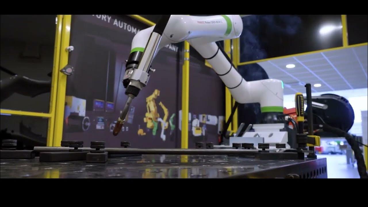 FANUC welding robotic arm integrated machine - YouTube