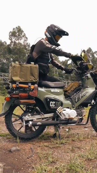 MOTOBOX クロスカブ CC110 2灯式LED 丸型 アドベンチャーシールド キャンプバージョン - YouTube