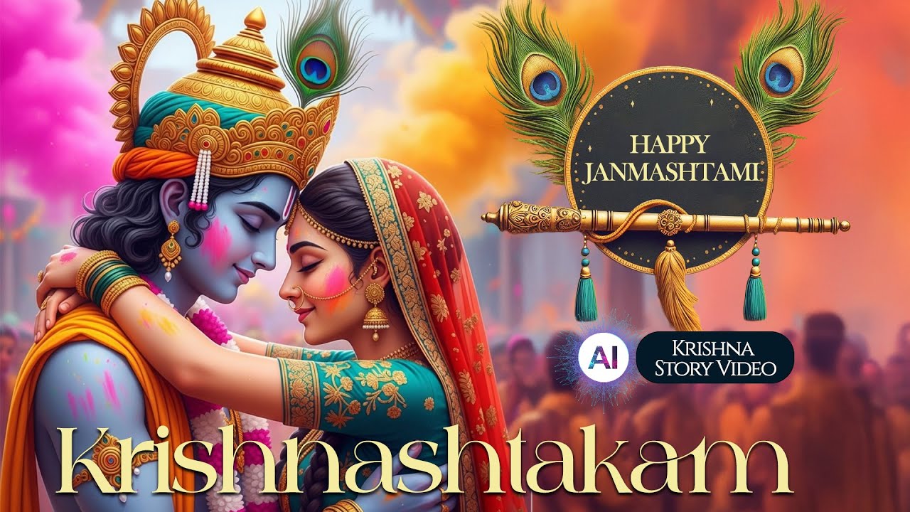 Krishnashtakam | Divine Krishna Story | Soulful Devotional AI Video🎶 ...