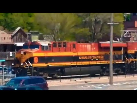 KCSM 4751 and KCS 3997 Leading The KCS Run-Through on the BNSF Saint Joseph Subdivision | 5-14 ...