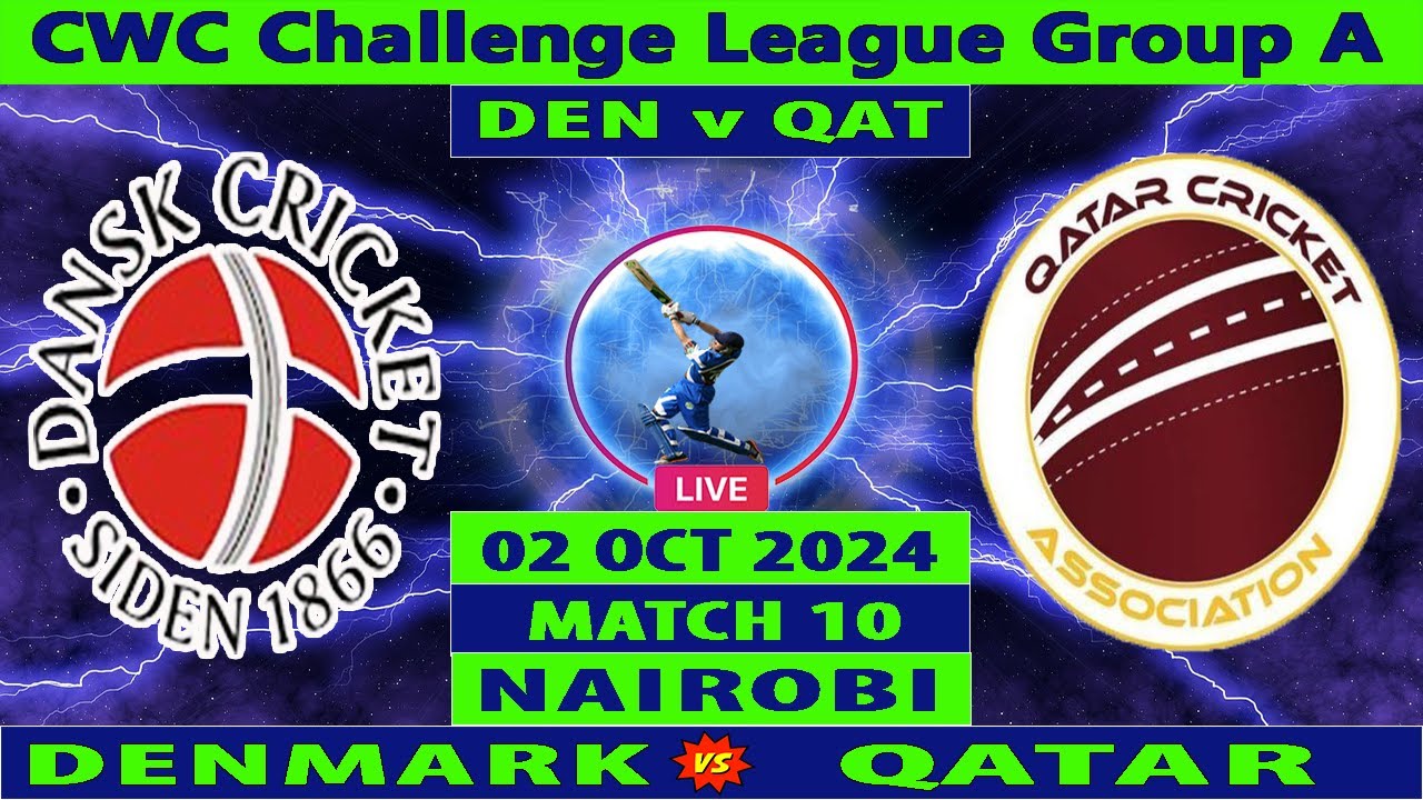 Denmark vs Qatar | DEN vs QAT | 10th Match of CWC Challenge League ...