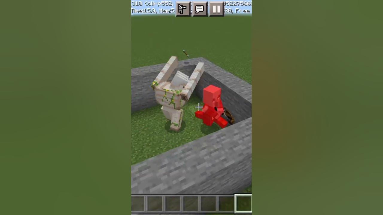 1 Iron Golem Vs 4 Pillager In Minecraft Shorts Youtube