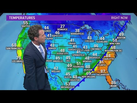 DFW weather: Cold front moves into the North Texas area - YouTube