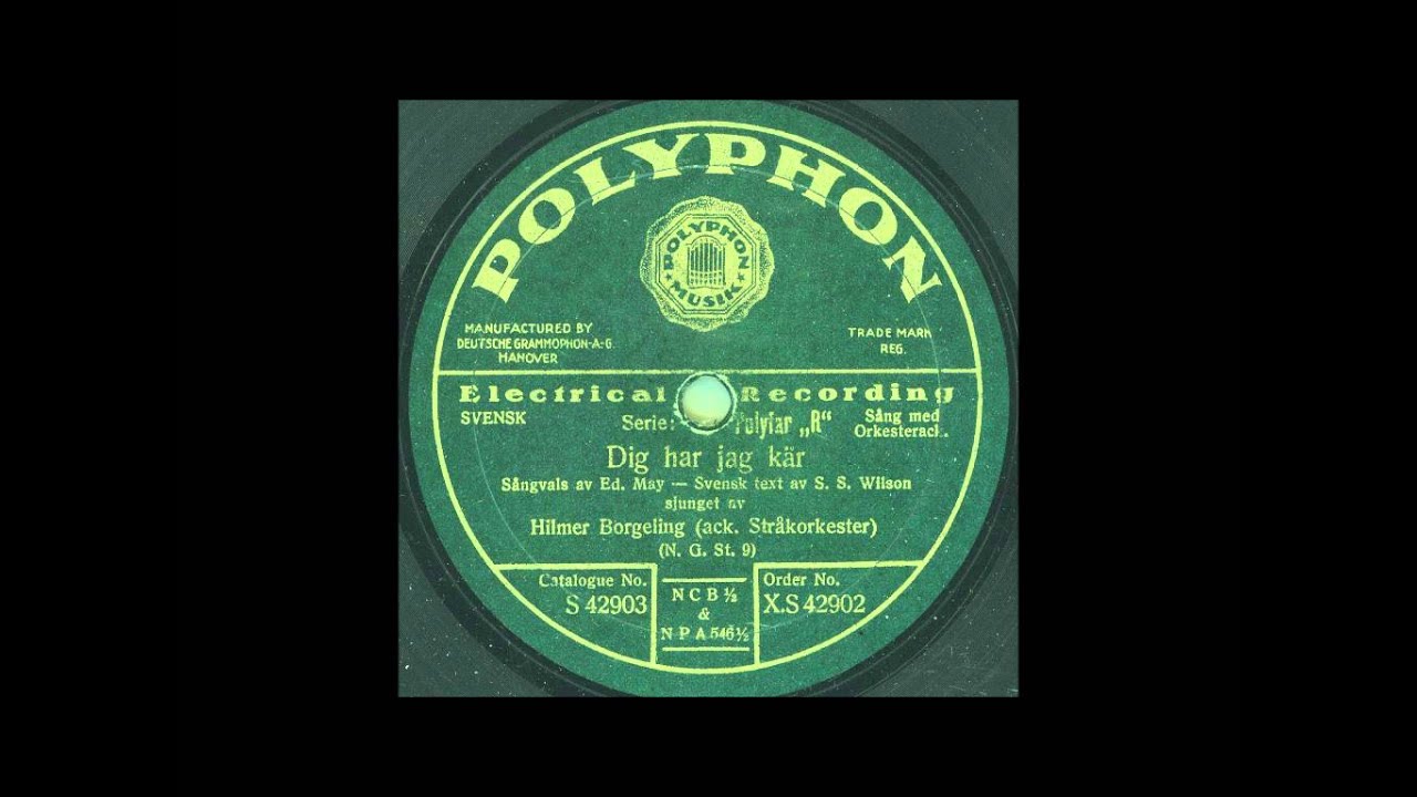 HILMER BORGELING - DIG HAR JAG KÄR - YouTube