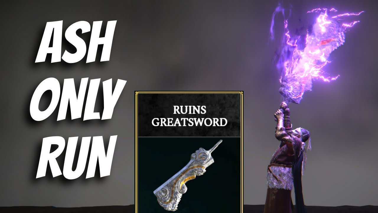 Ruins Greatsword Skill Run. Elden Ring Waves of Descruction ash only ...