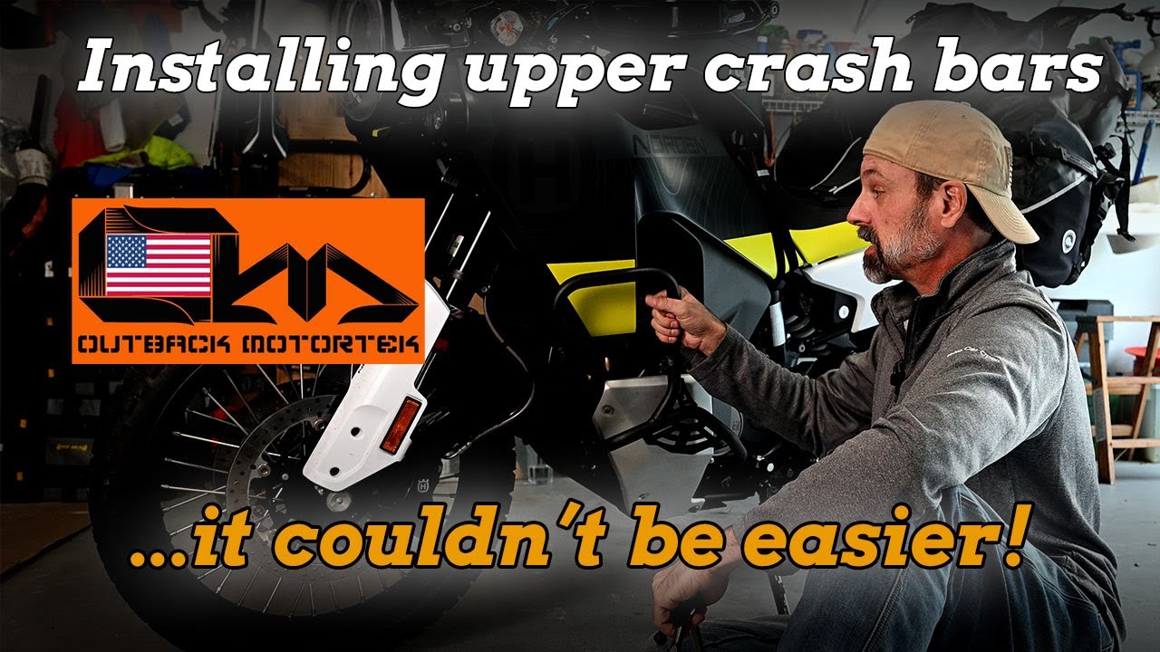 Upper Crash Bars Install - Outback Motortek - Norden 901 - YouTube
