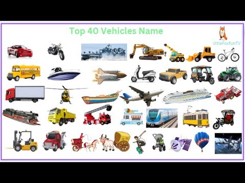 Top 40 Vehicles Name in English for Preschoolers #kidslearning # ...