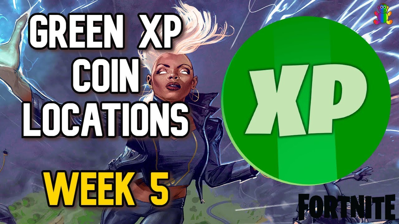 All 4 GREEN XP COIN LOCATIONS IN FORTNITE SEASON 4 Chapter 2 (WEEK 5 ...