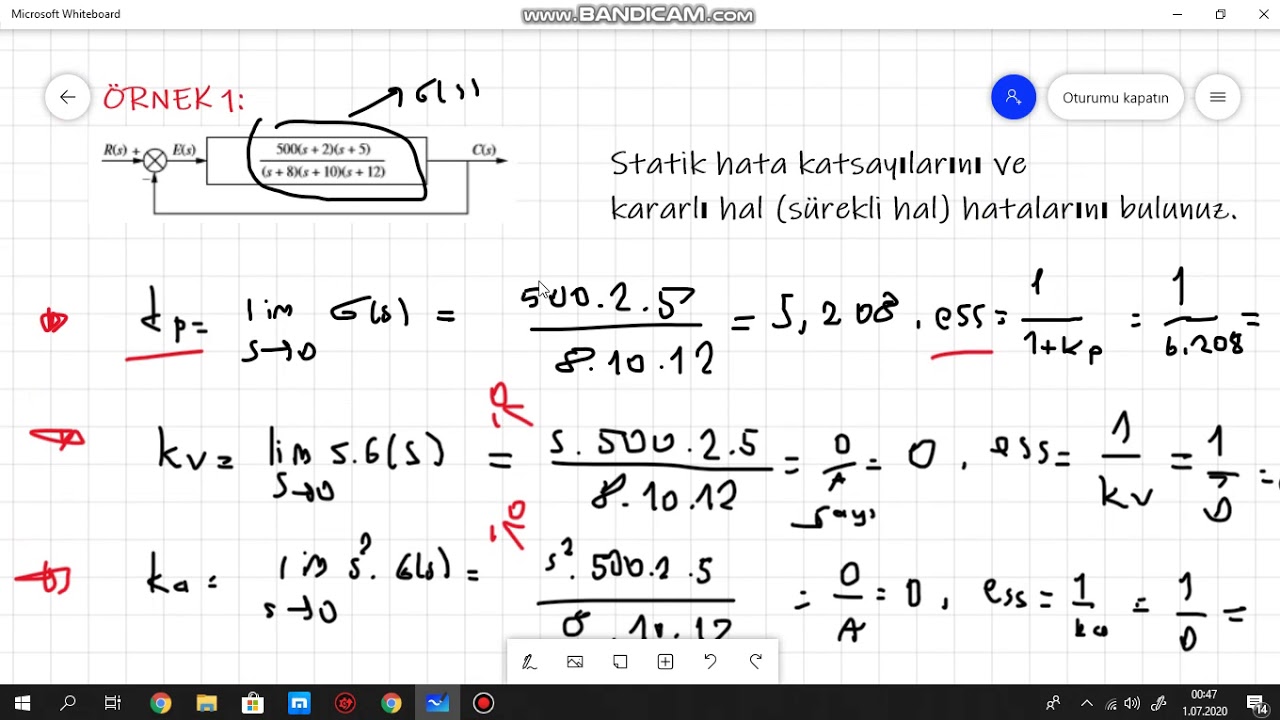 OTOMATİK KONTROL II : KARARLI HAL(SÜREKLİ HAL )HATALARI- SORU ÇÖZÜMLERİ ...