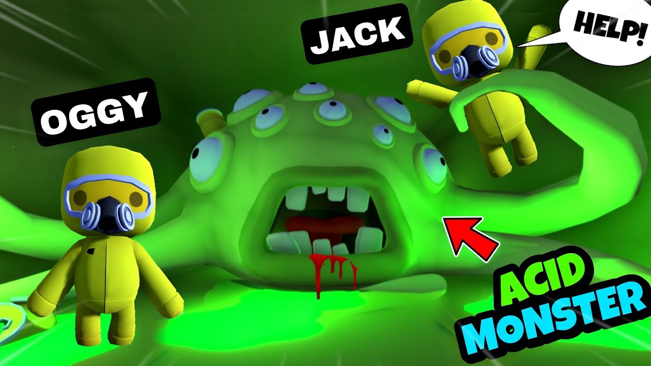 OGGY FOUND HUNGRY ACID MONSTER! IN WOBBLY LIFE - YouTube