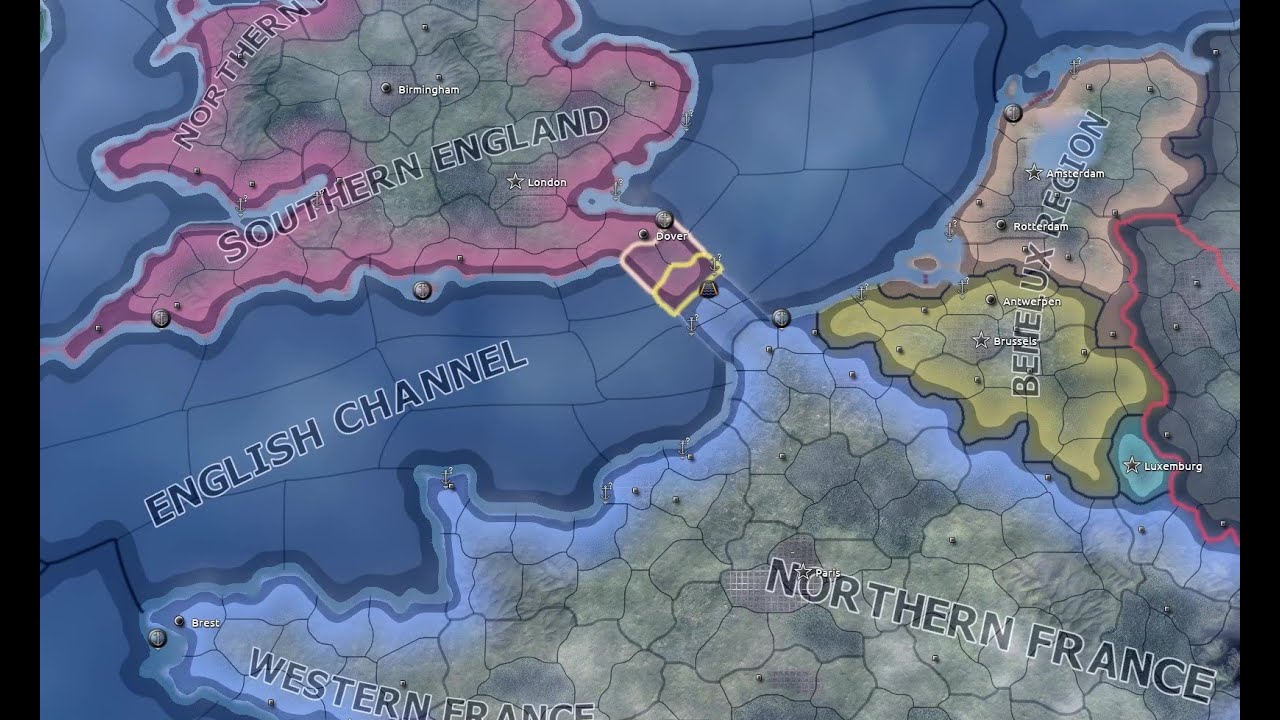 If Britain built a canal in English Channel- Hoi4 Timelapse - YouTube