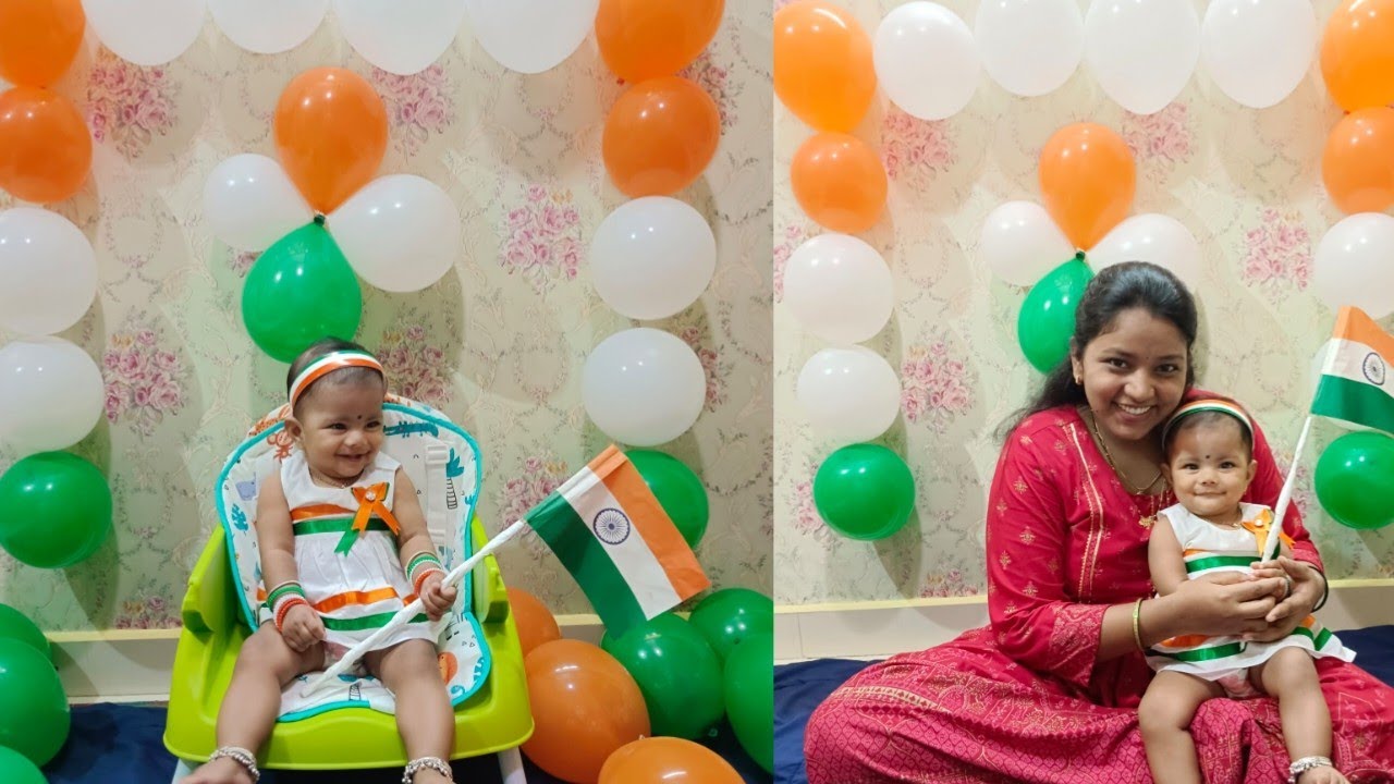 Independence Day baby photoshoot at home - YouTube