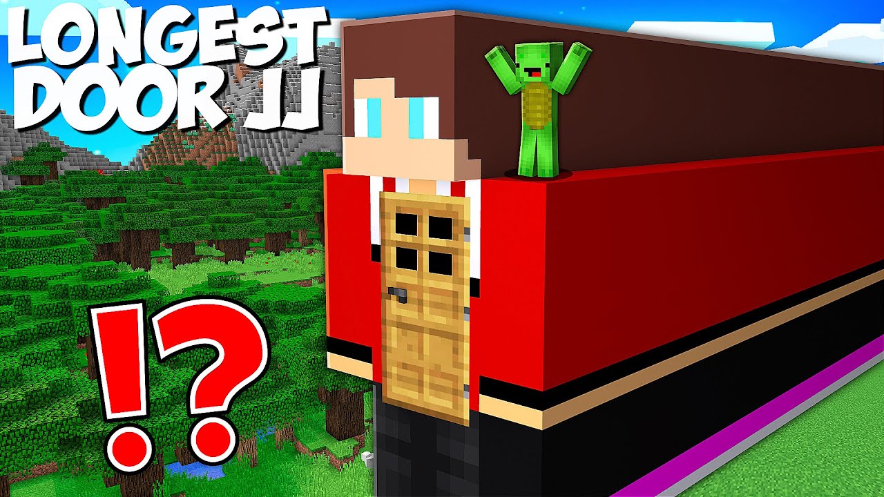 Mikey Found a DOOR INSIDE LONGEST JJ in Minecraft Challenge - Maizen - YouTube