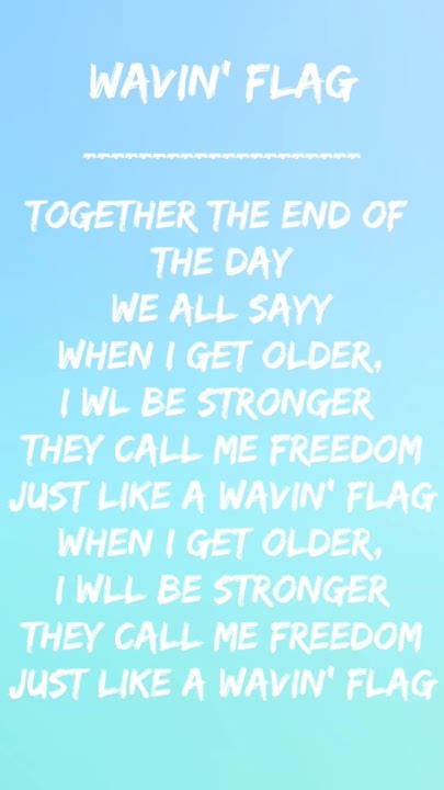 K'naan-Wavin flag lyrics | #trendingvideo #lyrics #music #song # ...