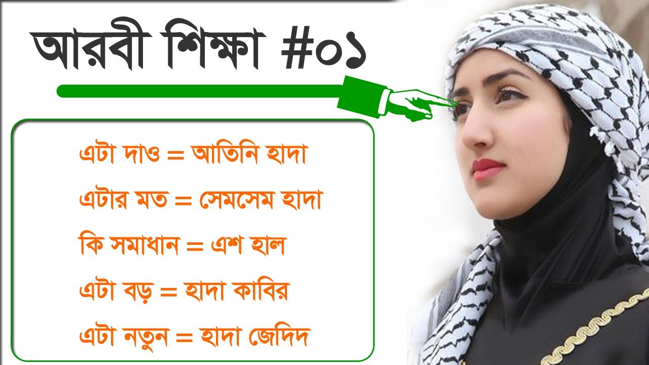 আরবী ক্লাস ১ | আরবি ভাষা শিক্ষা ক্লাস-১ | Arabic class 1 | Spoken ...