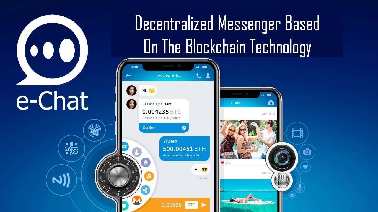 e-Chat Decentralized messenger based on the blockchain technology - YouTube