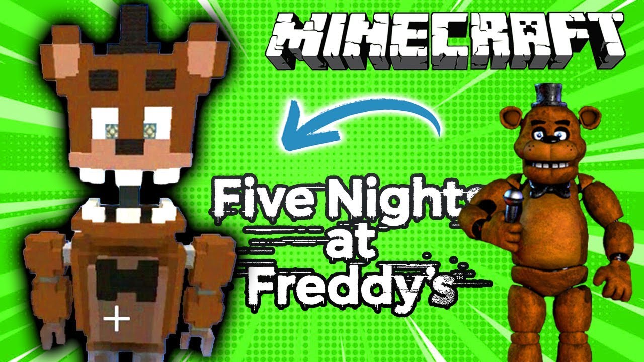 CONSTRUINDO O FREDDY DO FIVE NIGHTS AT FREDDY'S no MINECRAFT - YouTube