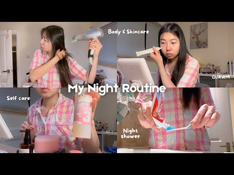 My *AUTHENTIC* and aesthetic night-time self-care body shower routine 🌸 | skin, hair and body care 🛁