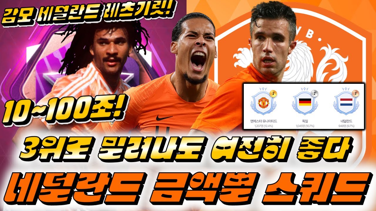 FC 온라인 감모 네덜란드 스쿼드 추천 (10조~100조) | Vortex Gaming