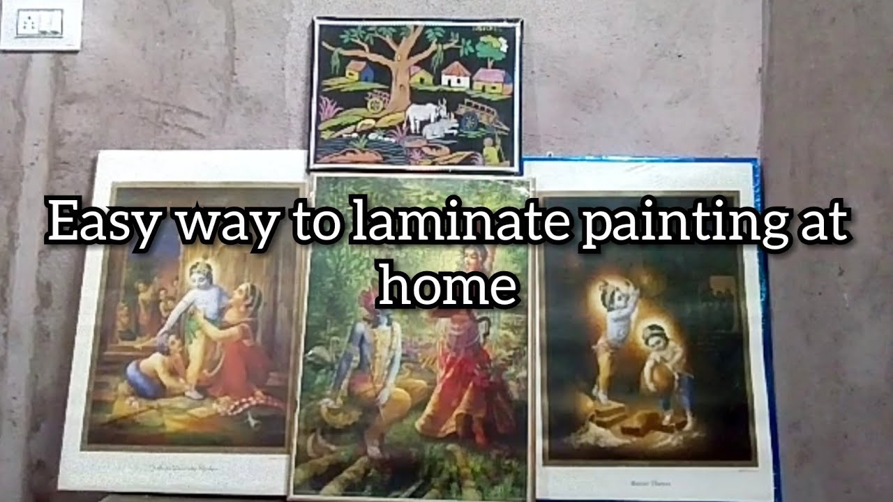 Easy way to laminate painting at home. - YouTube