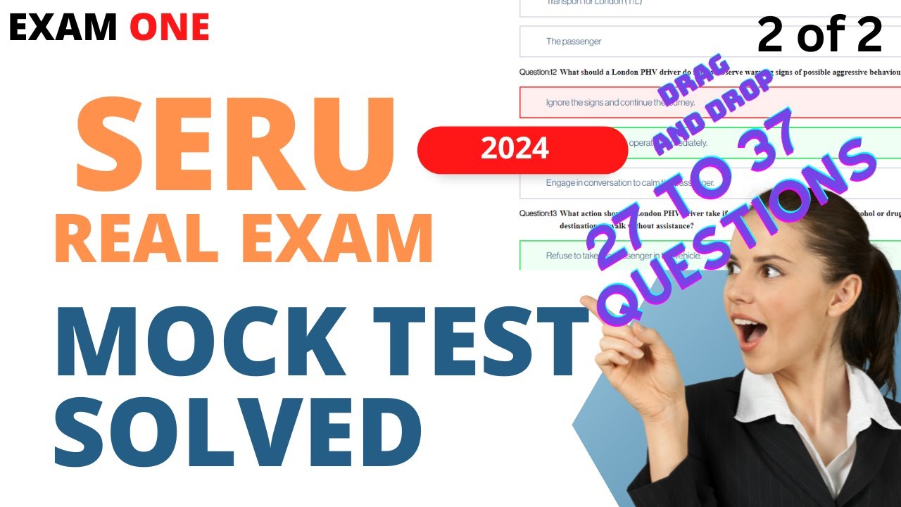 SERU Real exam complete mock test -Like real exam - All sections Part 2 ...