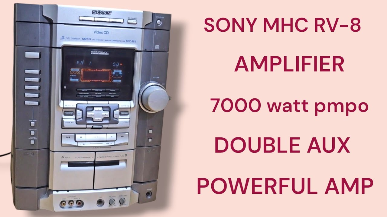 Sony mhc rv-8 amplifier. Sold pr#sonyhifimusicsystem #amplifier - YouTube