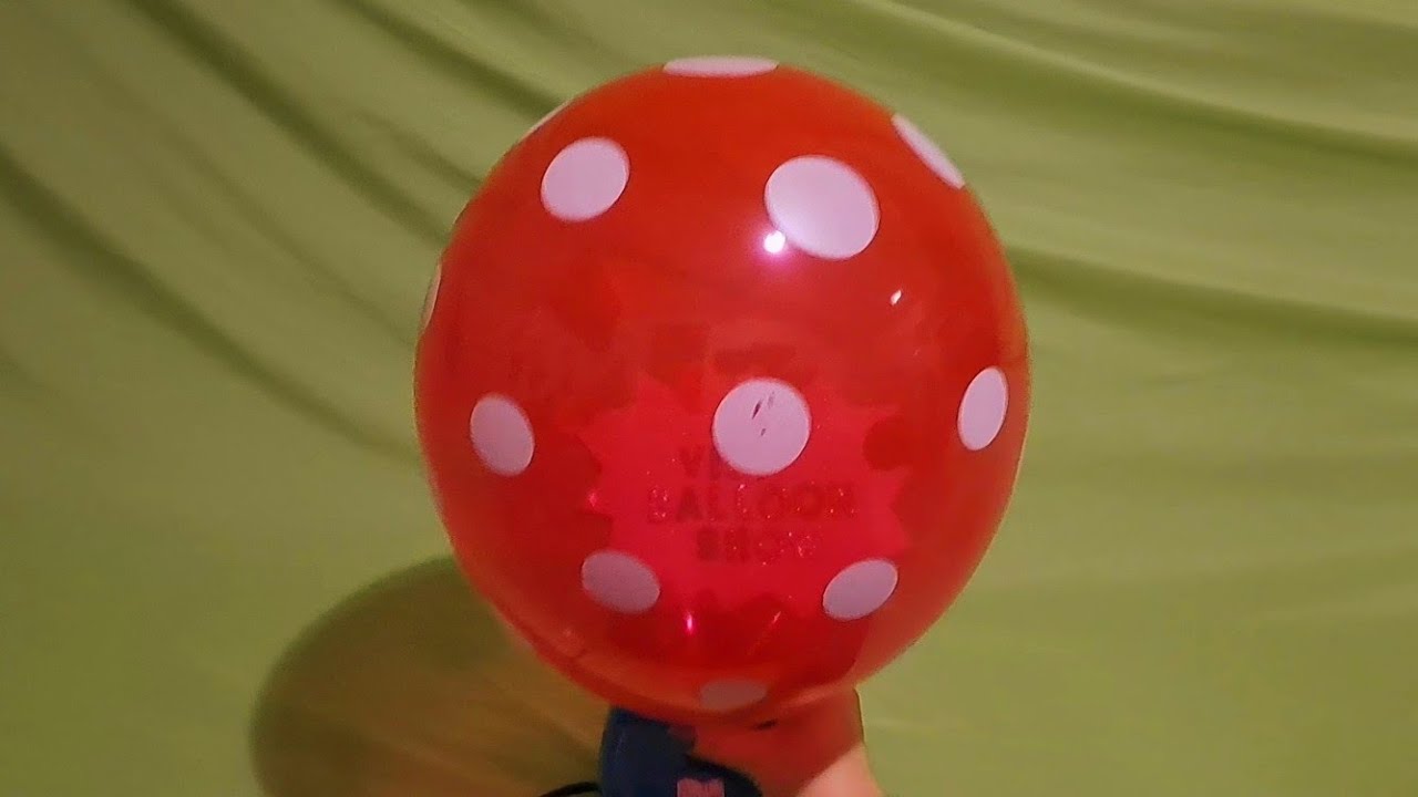 INFLATING AND DEFLATING FUN RED POLKA DOT BALLOONS!!! - YouTube