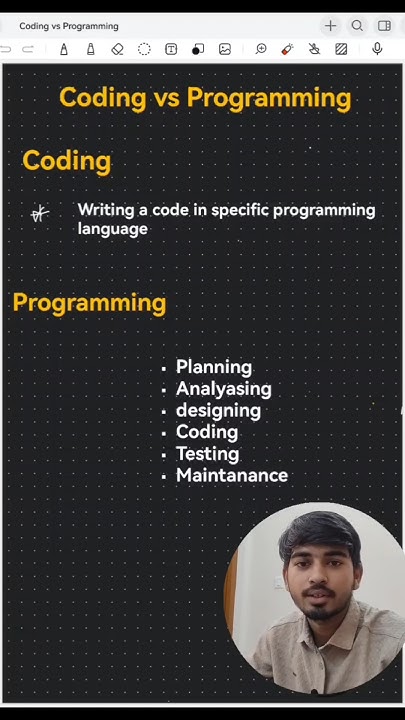 Coding Vs Programming Coding Programming Thenitiancoder Clanguage Cpp Dsa Nitjsr Youtube