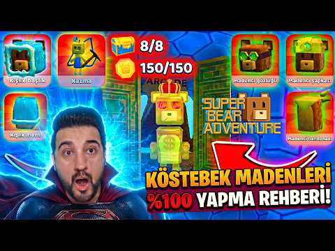 Köstebek Madenleri %100 Nasıl Yapılır? | Tüm Ayılar, Altınlar ve Sandıklar – Super Bear Adventure
