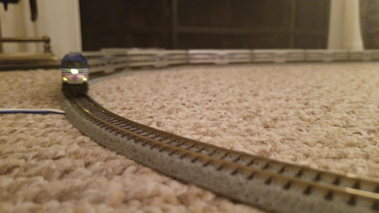 KATO N-Scale VRE V53 and Six Gallery Coaches - YouTube