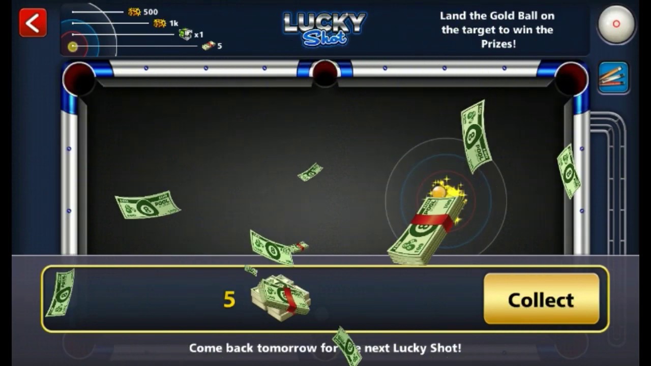 winning the LUCKY SHOT in 8 ball pool - YouTube