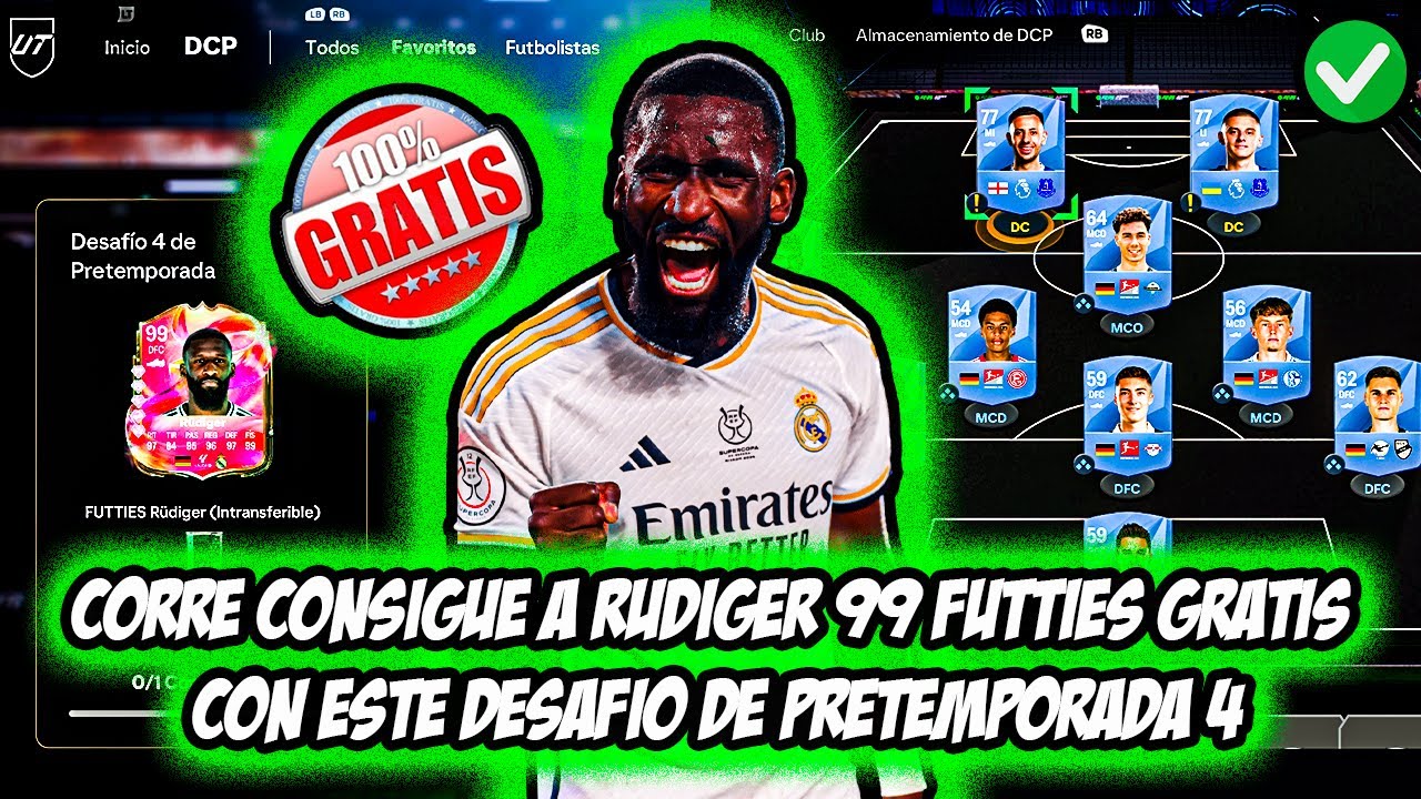 CORRE CONSIGUE A RUDIGER 99 FUTTIES GRATIS CON ESTE DESAFÍO DE ...