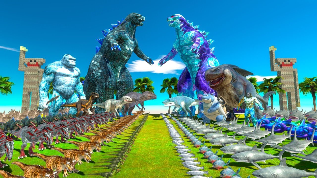 King of Godzilla Monsterverse War - Team Lego Godzilla 2014 VS Team ...