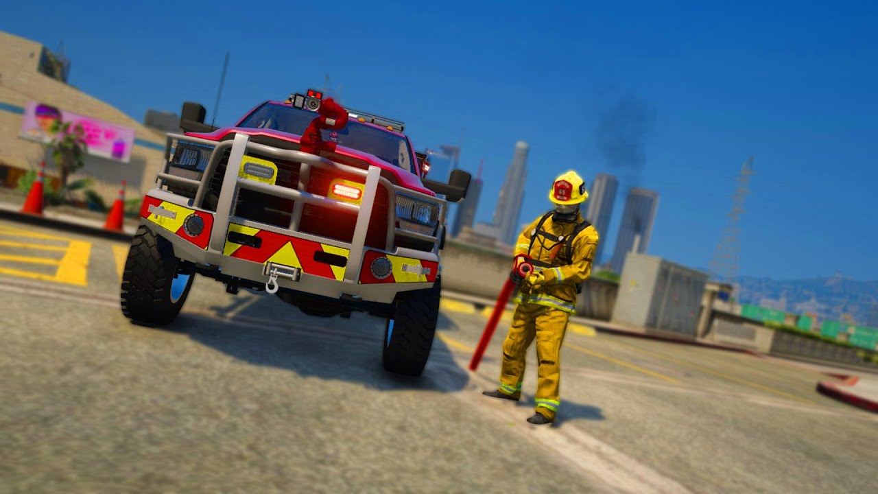 I BECOME A FIREFIGHTER IN GTA RP - YouTube