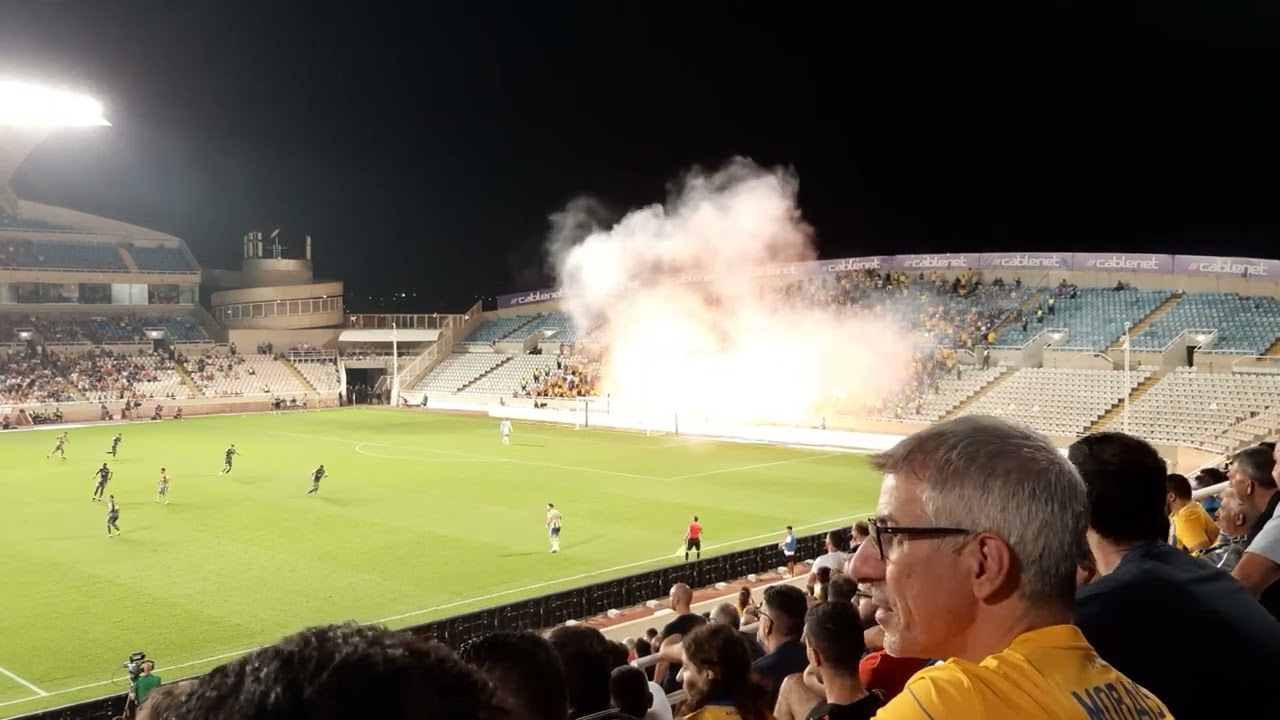 AEL pyro away at APOEL - YouTube