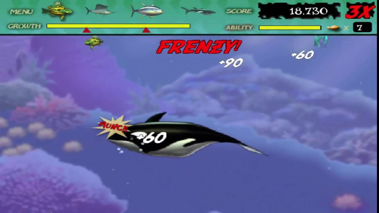 Fish game Feeding Frenzy for clever Kids 5 - YouTube